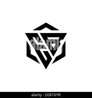 EB Logo letter monogram with triangle shape design template isolated on ...