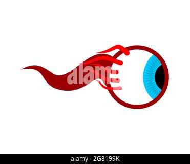 Eyeball sign. Eye and nerves anatomy Stock Vector Image & Art - Alamy