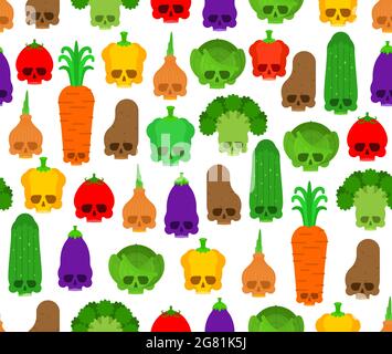 Skull tomato isolated. Deadly scary vegetable vector illustration Stock ...