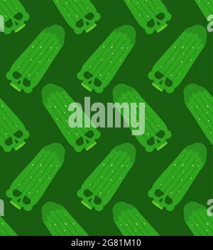 Skull Cucumber isolated. Deadly scary vegetable. vector illustration ...