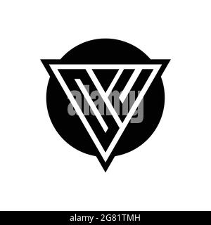 UO Monogram logo letter with triangle play button shape style on isolated background. Triangle ...