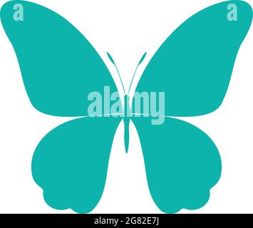 Colored butterfly silhouette. Template for printing , vector ...