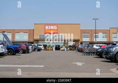 Exterior view of a King Soopers grocery store, a supermarket brand of ...