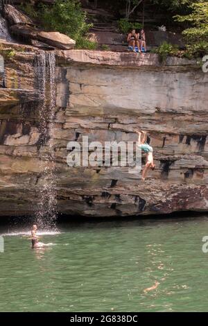 Rock Walls Surrounding Summersville Lake in Summersville, West Virginia ...