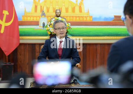 Vientiane, Laos. 25th June, 2021. Thongsavanh Phomvihane, head of the ...