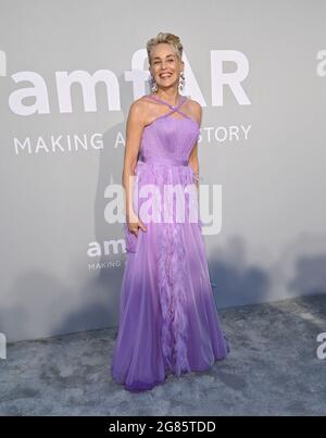 CANNES - JULY 16: Sharon Stone attends to the " amfAR GALA " during the ...