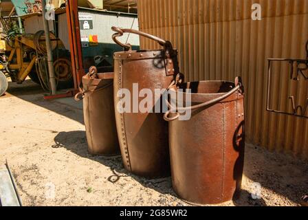 Ore Buckets, Irvinebank, Northern Australia Stock Photo - Alamy