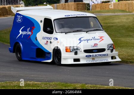 Ford SuperVan 3 racing up the hill climb at the Goodwood Festival of ...