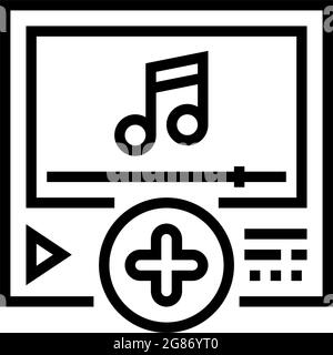 music content ugc line icon vector illustration Stock Vector Image ...