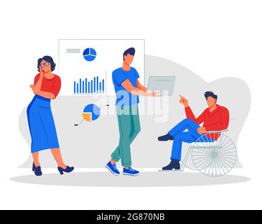 Inclusive environment isolated cartoon vector illustrations Stock ...
