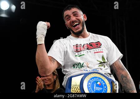 Francesco Versaci vs Mattia Faraoni during the Light Heavyweight ...
