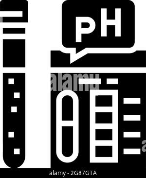 laboratory chemical soil testing glyph icon vector illustration Stock ...