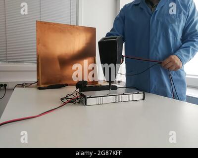 Electrostatic discharge immunity test setup for electromagnetic ...