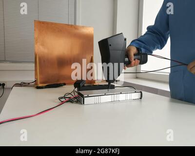 Electrostatic discharge immunity test setup for electromagnetic ...