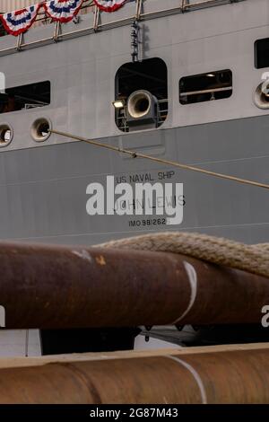 July 17, 2021, San Diego, California, USA: The USNS John Lewis (TAO-205 ...