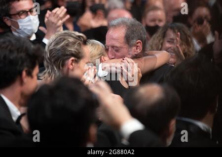 Julia Ducournau and Vincent Lindon won the Palme d Or Best Movie Award ...