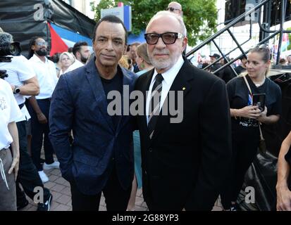 MIAMI, FL - JULY 17: Jon Secada and his wife Maritere Vilar are seen as ...
