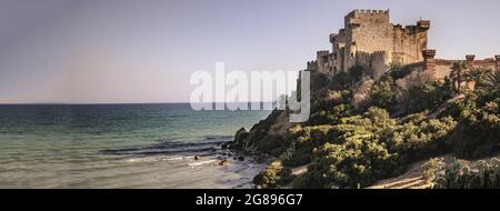 Falconara castle detail, banner image with copy space Stock Photo - Alamy