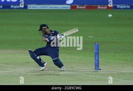 India's Ishan Kishan plays a shot during the first Twenty20 ...