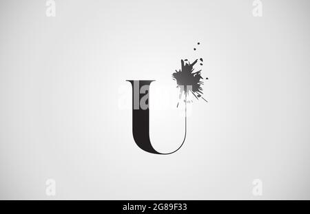 splash H alphabet letter icon for corporate. Grunge design suitable for ...