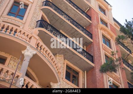 Modern apartment complex design. Panoramic view Stock Photo - Alamy