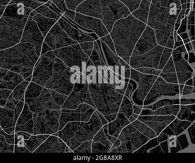 Urban vector city map of Kawasaki, Japan Stock Vector Image & Art - Alamy