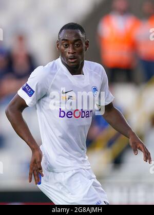 BRUGGE, BELGIUM - JULY 17: Mujaid Sadick of KRC Genk controlls the ball ...