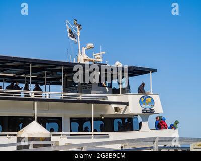 San Francisco, MAY 19, 2021 - Exterior view of the Alcatraz Landing ...