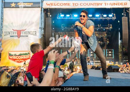 Russell Dickerson during the Country Thunder Music Festival on July, 18 ...