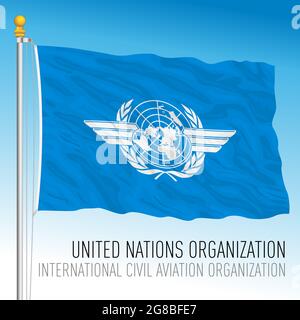 International civil aviation organization vector. Icao official flag ...