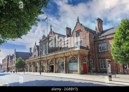 Train station at Stoke on Trent where travellers wait for a virgin ...