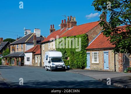 Houses in the village of Hotham, East Yorkshire, England UK Stock Photo ...