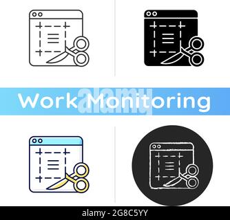 Screen sampling white linear icon for dark theme Stock Vector Image & Art - Alamy