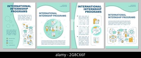 International internship programs brochure template Stock Vector Image ...
