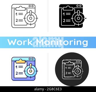 Computer task schedule icon outline vector. Event time. Manager list ...