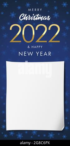 Christmas and Happy New Year banner with festive icons and copy space ...