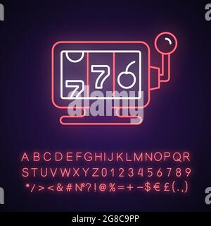 Online casino is a neon sign. Logo symbol in neon style svityaschyysya ...