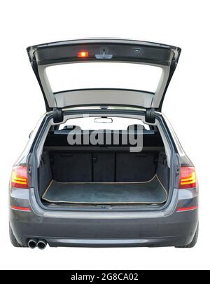 The interior of the opened empty car trunk during the daytime Stock ...