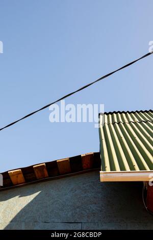 Old unfinished building against the blue sky Stock Photo - Alamy