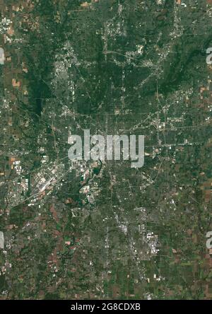 Indianapolis, Indiana, satellite image Stock Photo - Alamy