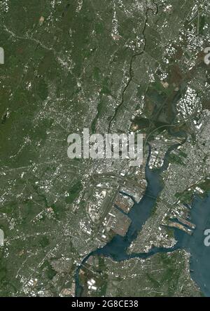 NEWARK, New Jersey, United States — An aerial view of Newark Liberty ...