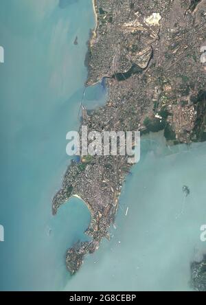 satellite image of Mumbai India Stock Photo - Alamy