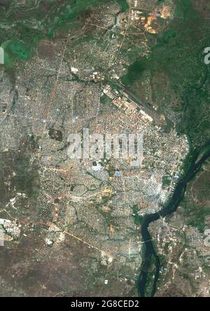 Juba, South Sudan, satellite image Stock Photo - Alamy