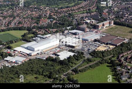 aerial view of the Nestle chocolate factory, formerly Rowntree, York ...