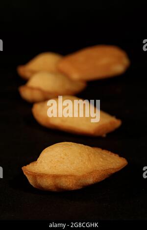 madeleine, french pastry, homemade french shell shaped cookie, on a ...
