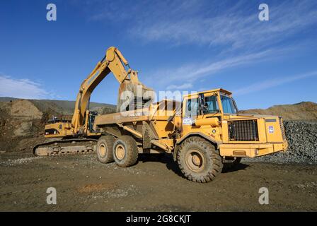 Giant Caterpillar quarry dump truck Stock Photo - Alamy
