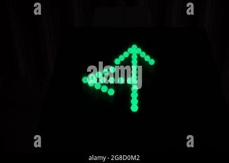Green LED arrows up, left and right Stock Photo - Alamy