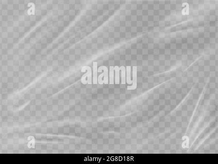 Polyethylene background. Realistic transparent plastic backdrop ...
