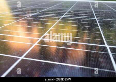 Photovoltaic cells with colorful light reflections Stock Photo - Alamy