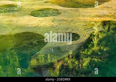 Potholes, swimming hole, Oyster River, Vancouver Island, British ...